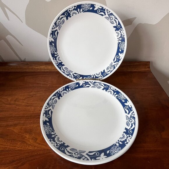 Corelle | Dining | Set Of 4 Corelle True Blue Dinner Plates Usa 85 ...